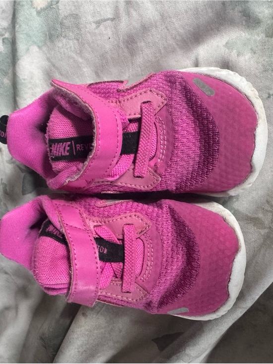 Nike | Shoes | Nike Kids Hot Pink Hookandloop Sneakers | Poshmark